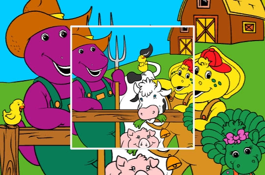 Barney Counting the Chickens on Culga Games