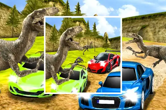 Dino Car Race sur JeuxGratuitJeux