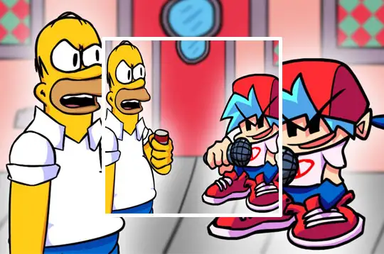 Friday Night Funkin' vs Homer Simpson on Culga Games