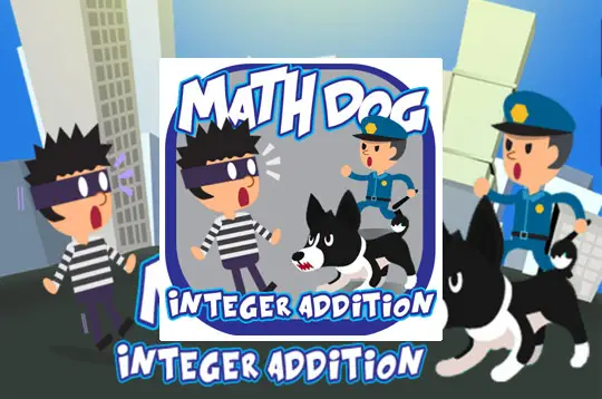 Math Dog Integer Addition on Culga Games