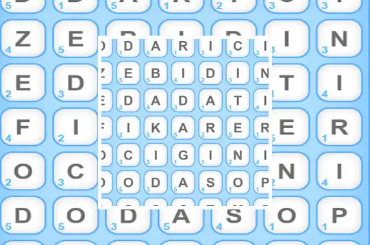 Word Finder Board Game on Culga Games
